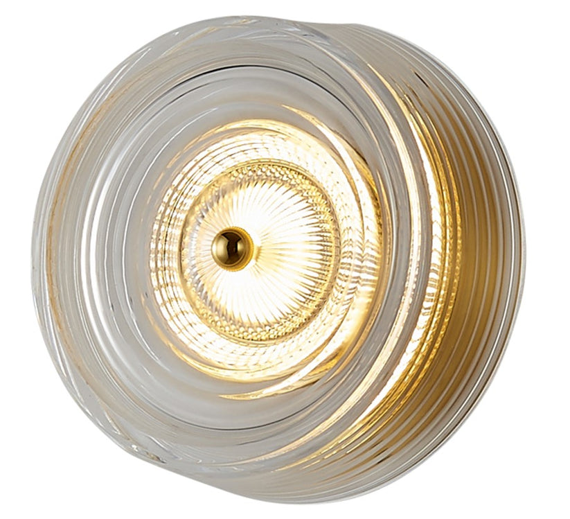 Buy Shining Gold Round LED Wall Light with Acrylic Diffuser – Hybec Deco